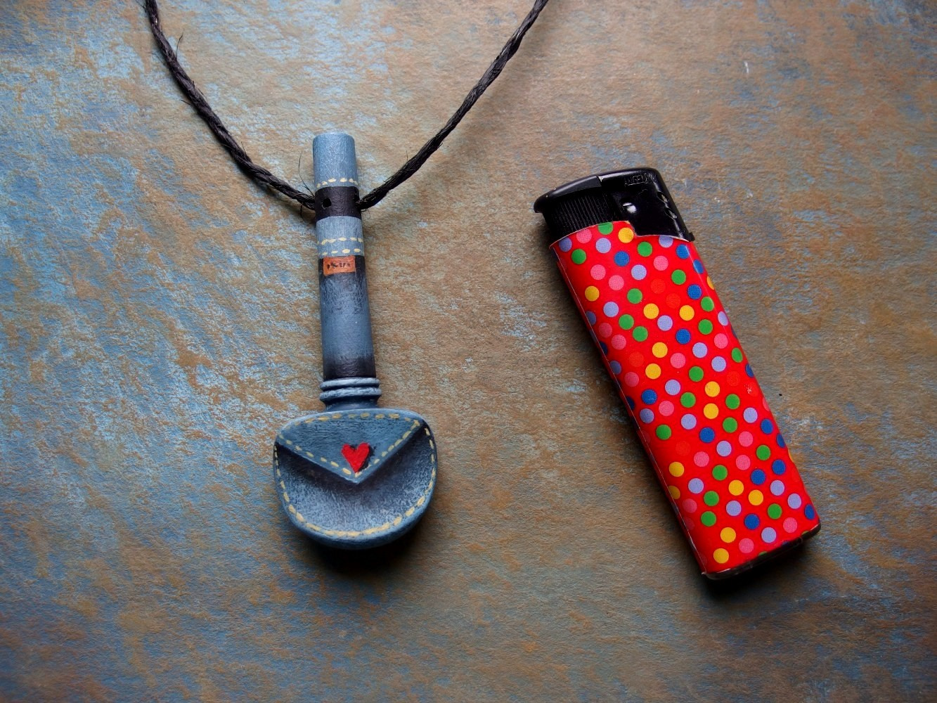 Náhrdelník nebesky modrý Džínová láska / od EMGE | Fler.cz