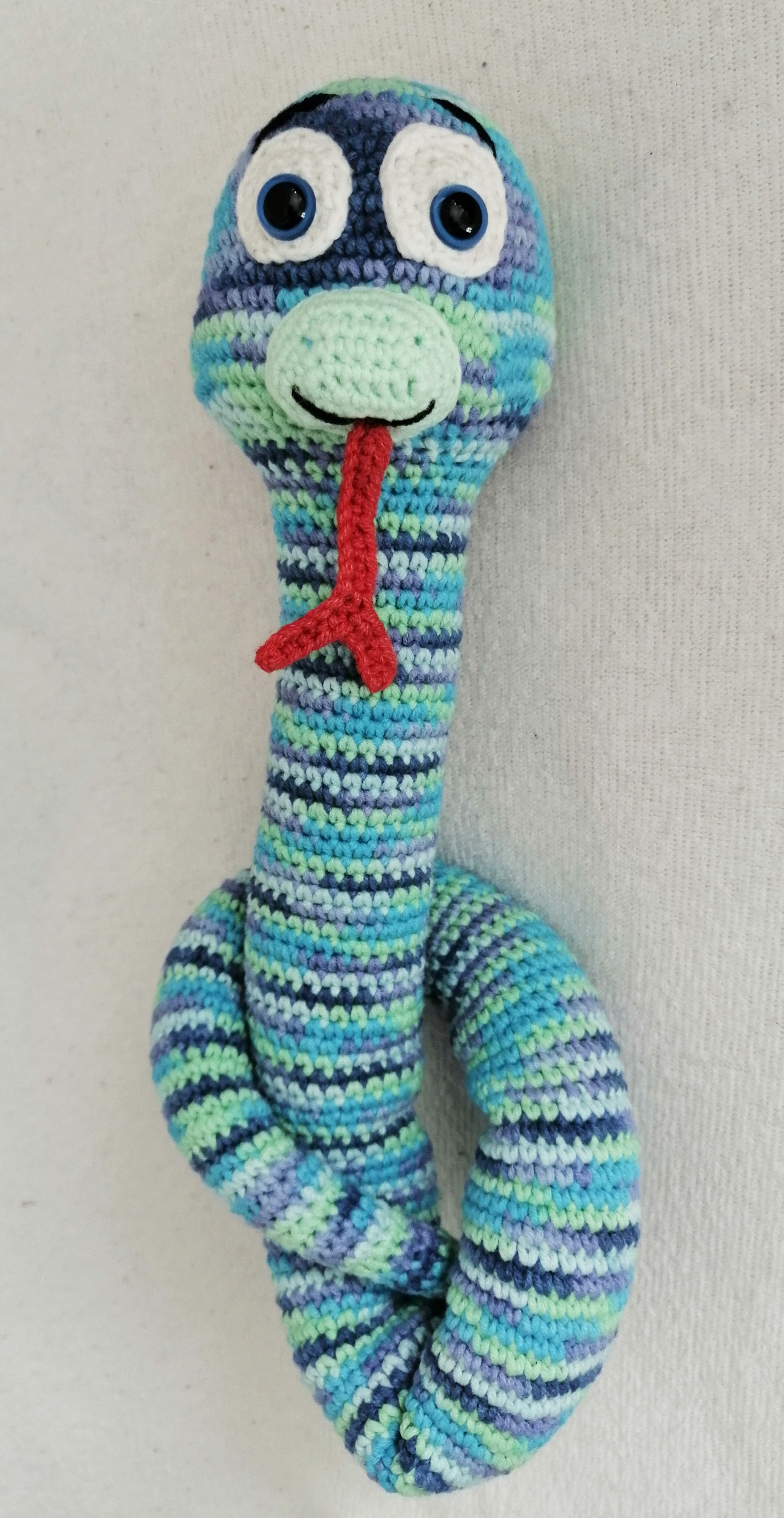 Zvířátko dětské zelené Háčkovaný had - NÁVOD / od KraPeta | Fler.cz