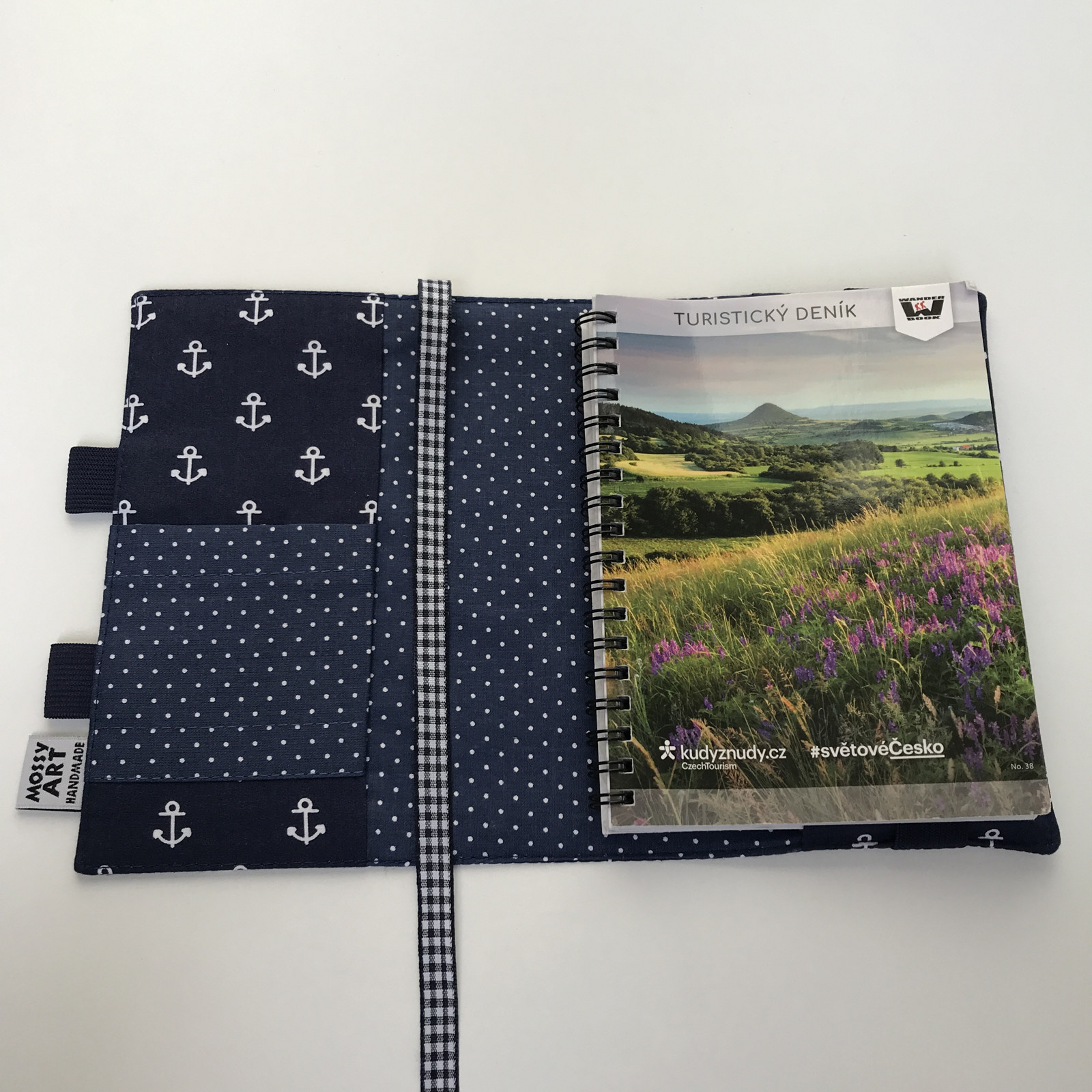 Půlnoční modrý Obal na turistický deník-wander book / od MossyArt | Fler.cz