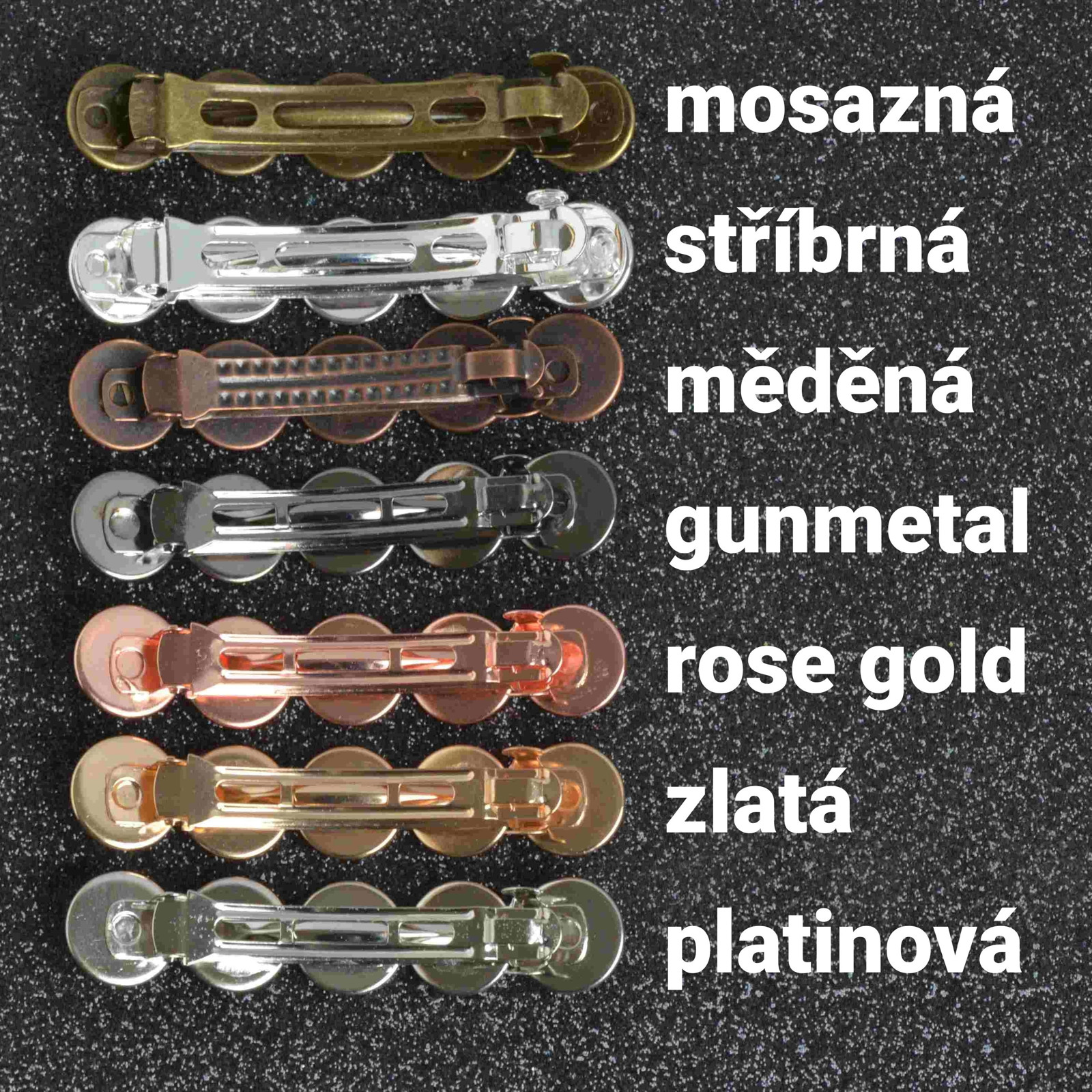 Dámská Francouzská spona - extra třpytivá modrá stříbrná barva kovu ...