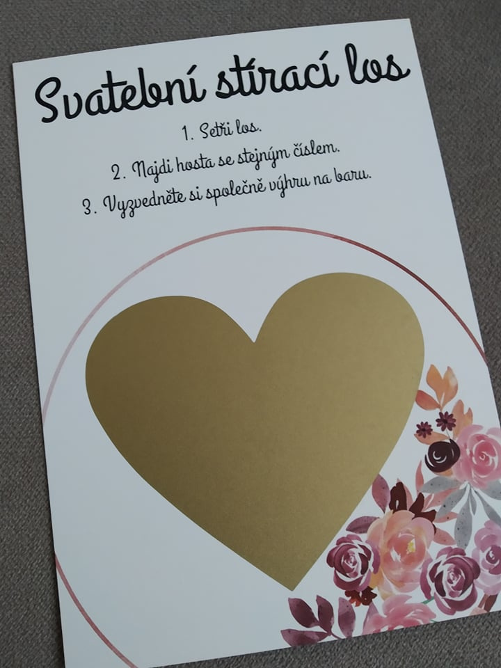 Ostatní dekorace vícebarevné Svatební/Párty stírací losy / od kubikova ...