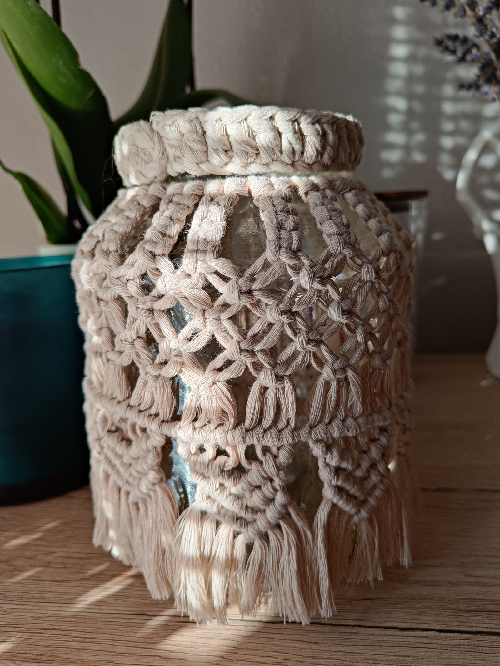 Béžová Macramé lucerna (střední) / od MarsiK | Fler.cz