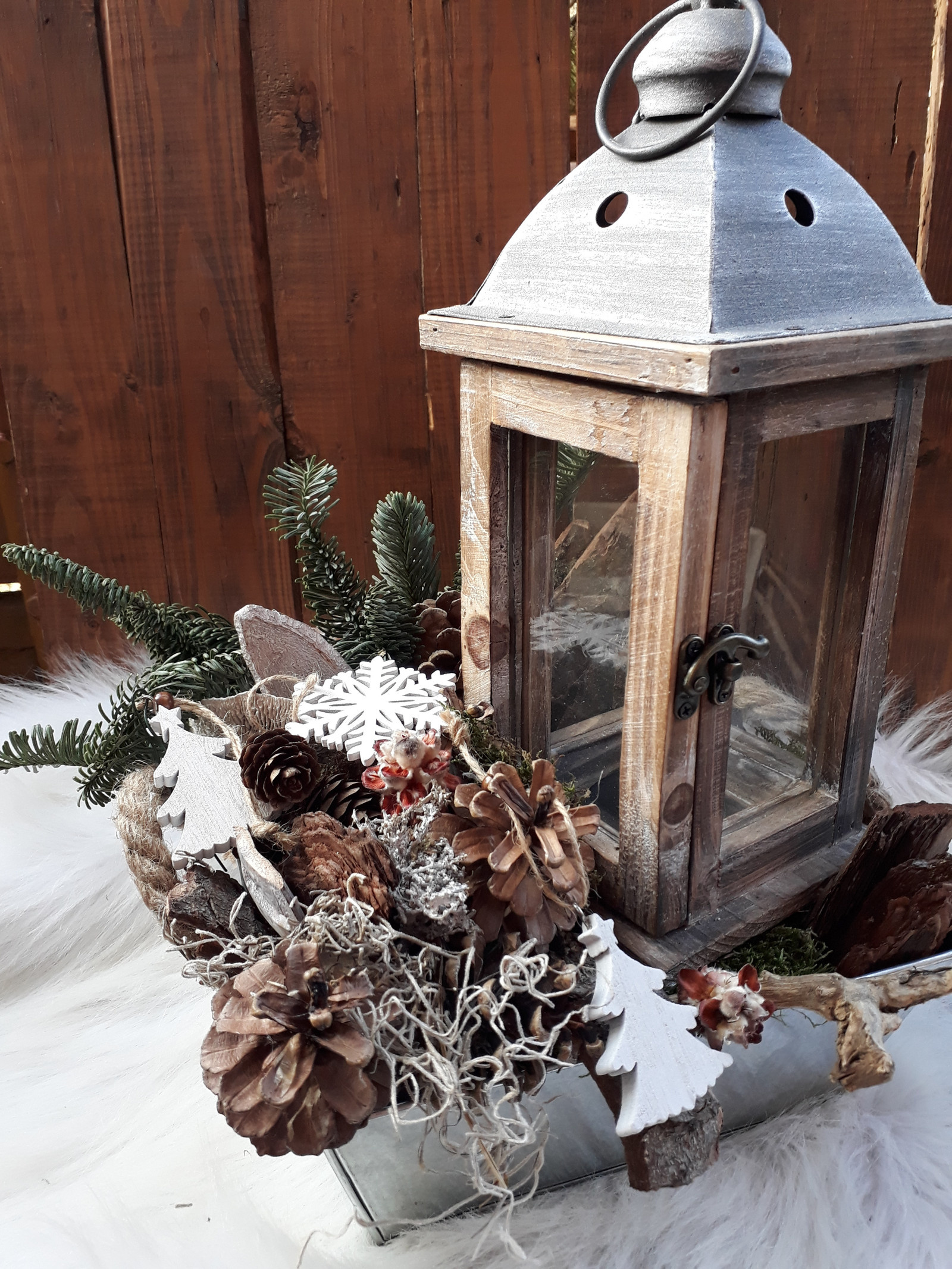 Dekorace - Velká lucerna / od přírodní dekorace | Fler.cz