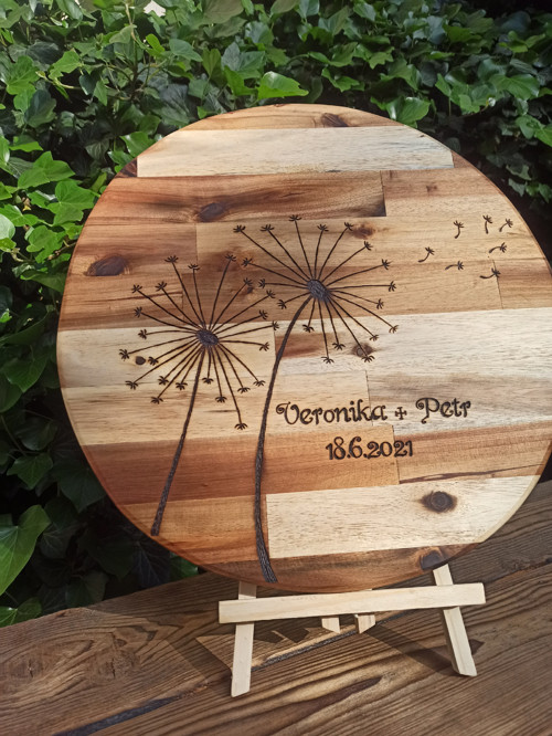 Hnědý Tortový podnos 40cm / od Svatava Svarožic | Fler.cz