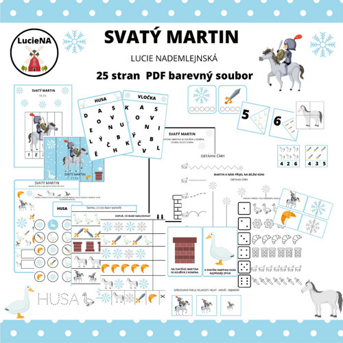 Pracovní list vícebarevný Svatý Martin / od Luciena | Fler.cz