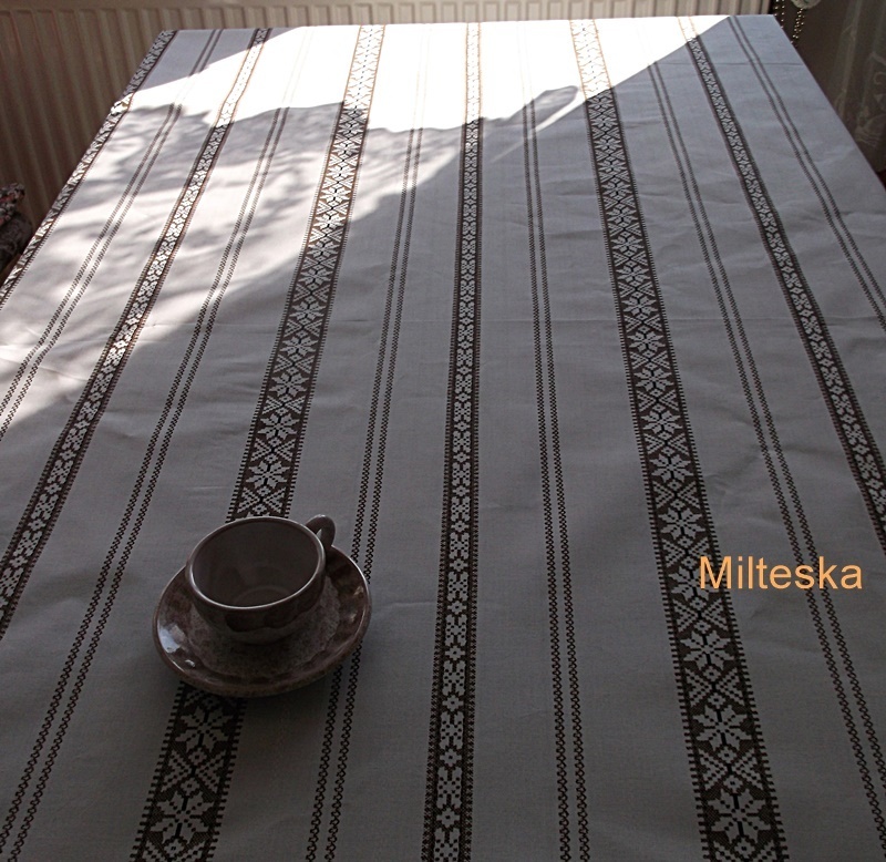 Béžový ubrus maxi- "norský vzor" / od milteska | Fler.cz