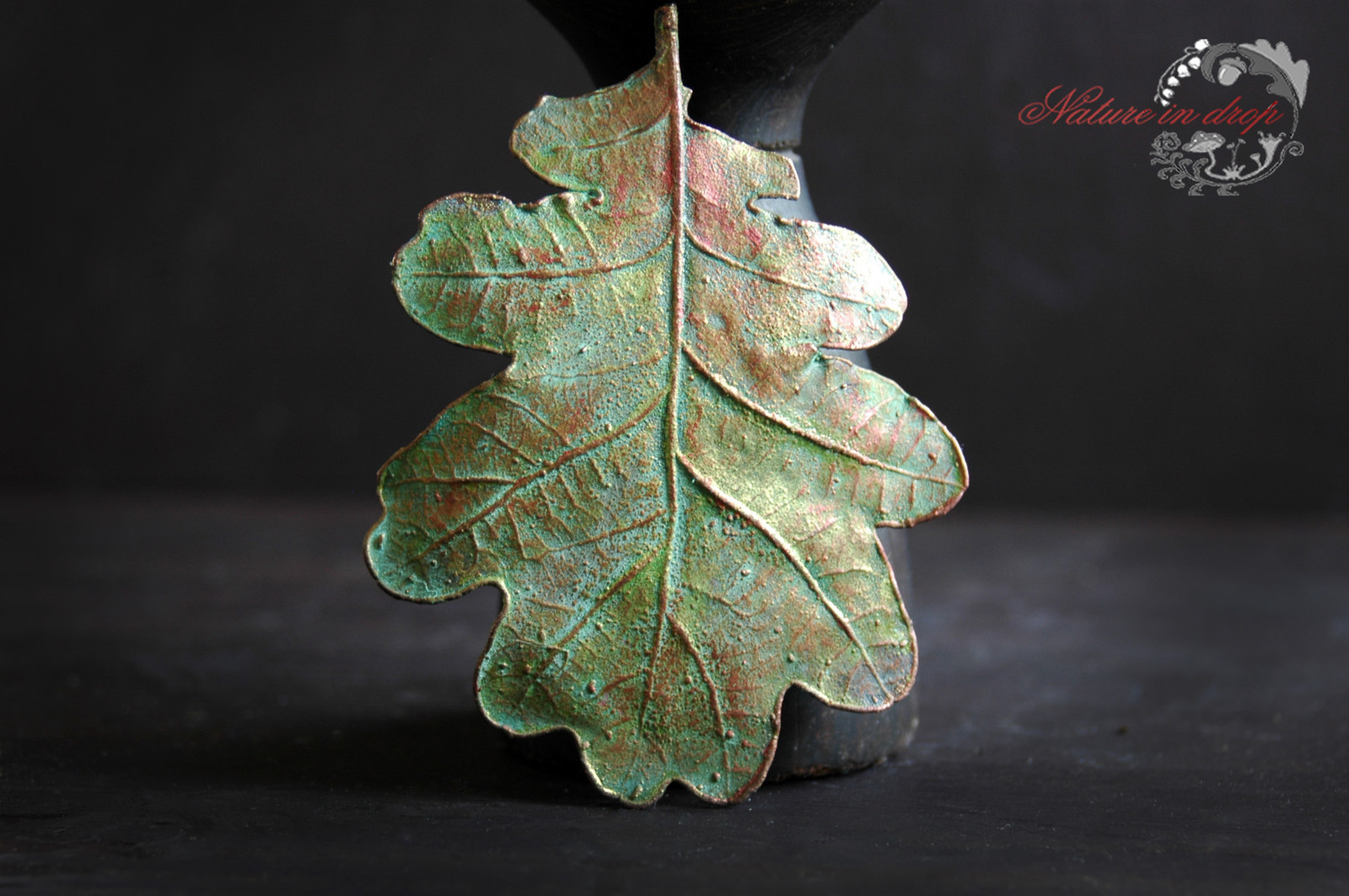 Oměděný list dubu - spona do vlasů / od Nature in drop | Fler.cz
