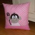 Polštář 40x40 cm bílý Opičí polštářek v růžové / od dílna PAG | Fler.cz