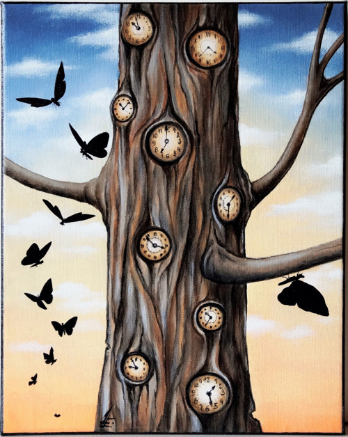 Malba na plátno Strom času. / od Gmork | Fler.cz