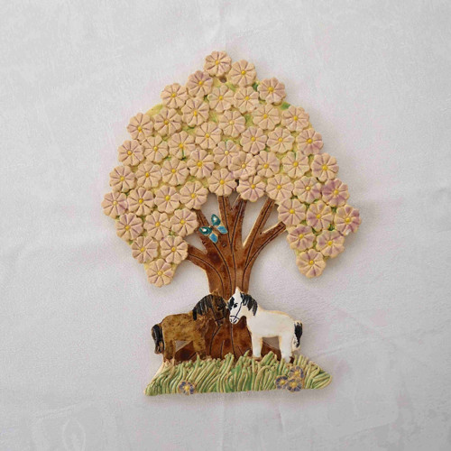 Kachle Jarní strom s koníčky / od TK-Sejřek | Fler.cz