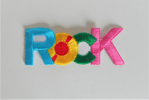 Galanterie bílé Nažehlovací aplikace - nápis ROCK / od Kimi Hobby | Fler.cz