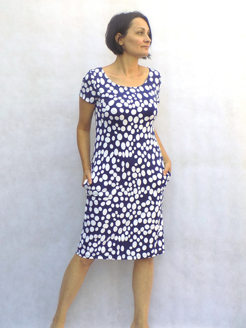 Šaty dámské modré Modrobílé šaty...vel.XL / od LaPanika | Fler.cz