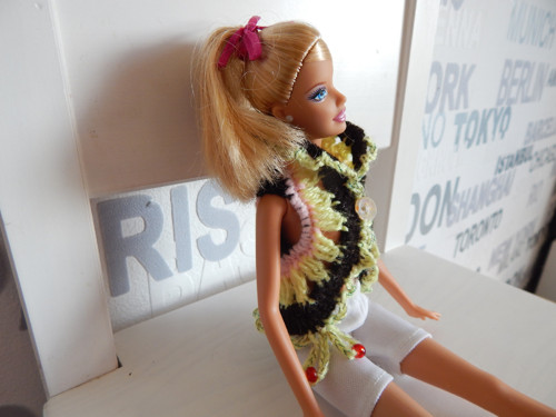 Dětské vícebarevné Barbie oblečky - decentní vesta se stojáčkem... / od ...