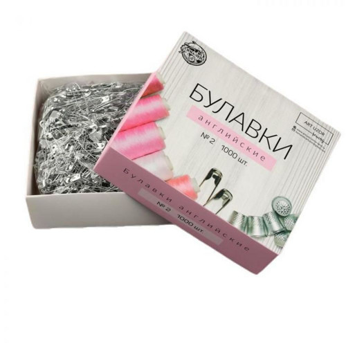 Galanterie Anglické špendlíky č. 2, 36 mm, 1000 ks, stříbrná / od ...