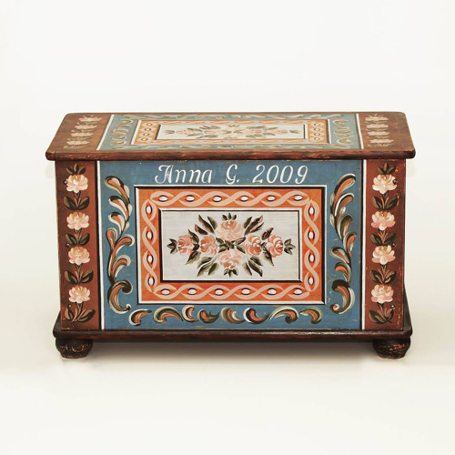 Truhla vícebarevná Maľovaná truhlica (rôzne veľkosti) / od TalkFolk ...