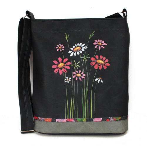 Kabelka velká přes rameno dámská černá 1318 - na přání / od marimasi ...