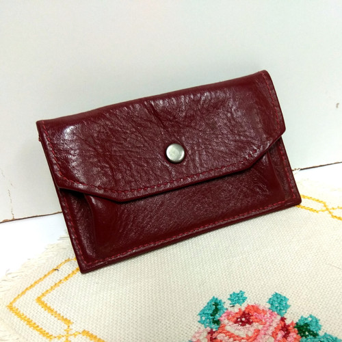 Kabelky a tašky vínové KOŽENÁ PENĚŽENKA MINI / od sindinkaa | Fler.cz