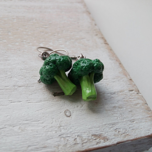 Náušnice visací dámské světle zelené Brokolice / od hefija | Fler.cz