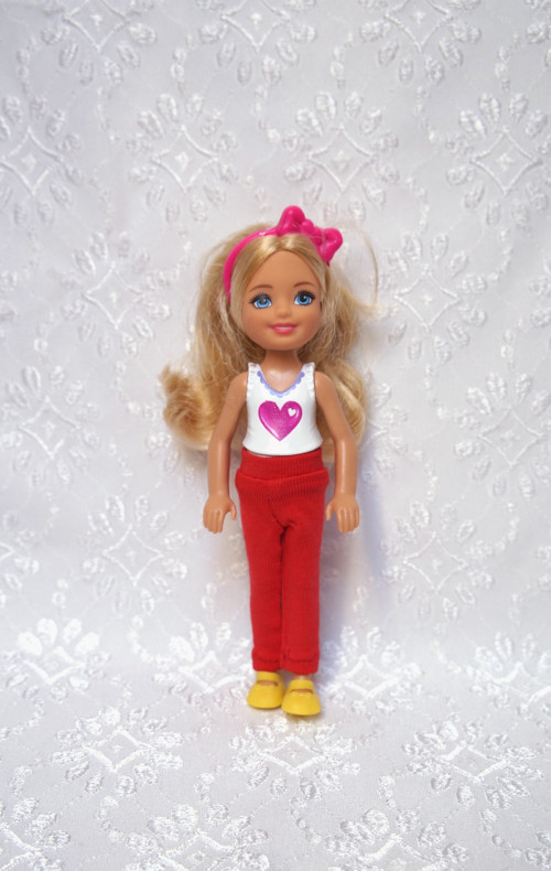 Oblečky pro panenky dětské červené Chelsea - legíny / od Mína2008 | Fler.cz