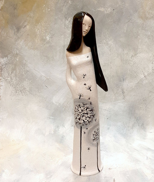 Socha černobílá Pampia - nostalgicky pampelišková / od KB GALERIE | Fler.cz