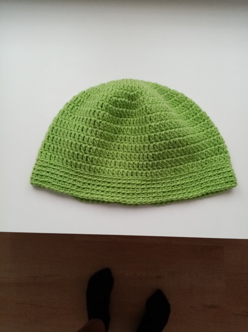 Pokrývka hlavy L zelená Háčkovaná čepice / od mandleh | Fler.cz
