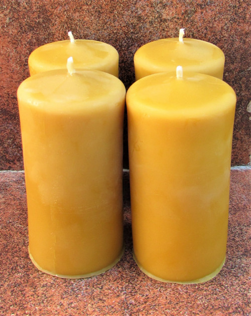 Svíčka žlutá Adventní IV - včelí vosk / od gildrum | Fler.cz