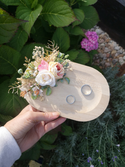 Béžová Na prstýnky "My dva" (zdobení dle stylu svatby) / od Coolnička ...