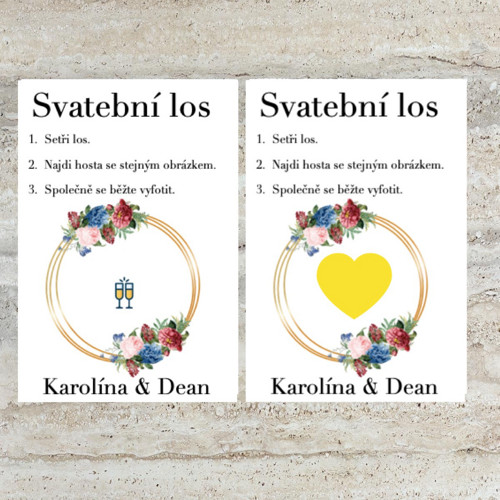 Ostatní dekorace vícebarevné Svatební stírací los - MOTIV 30 / od zuka ...