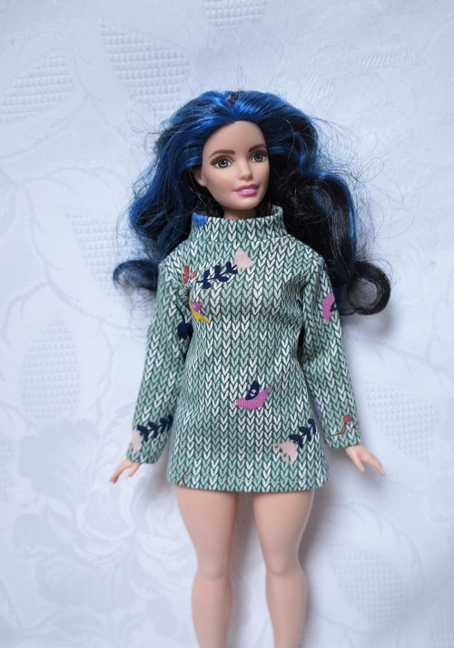 Tmavě zelené Mikina pro Barbie - baculku / od Mína2008 | Fler.cz