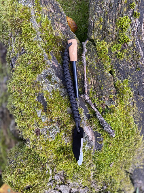 Křesadlo s rukojetí buk (vel.S) a paracordem / od PKshop | Fler.cz