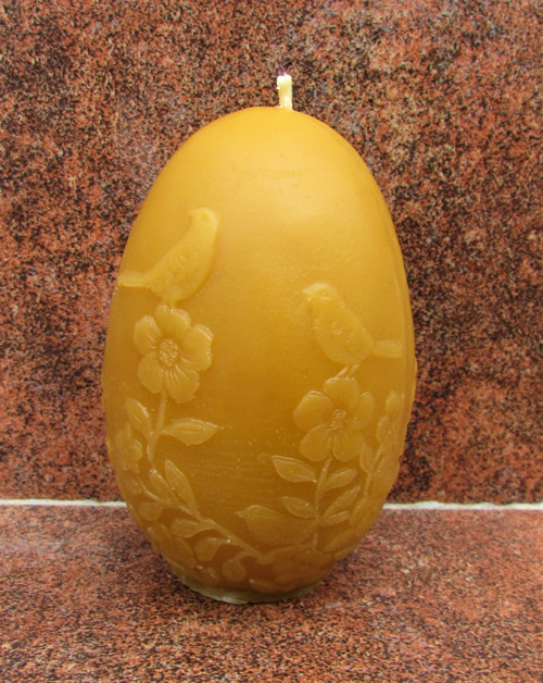 Svíčka žlutá Ptáčkové vejce ze včelího vosku / od gildrum | Fler.cz