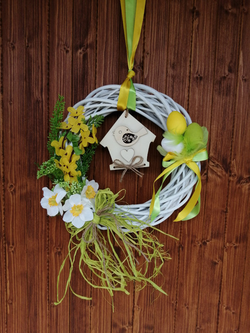 Žlutý Velikonoční věnec na dveře / od sonseb | Fler.cz