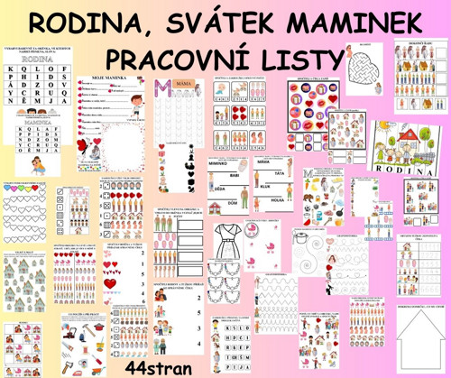 Výukový materiál vícebarevný RODINA, SV. MATEK - Pracovní listy / od ...