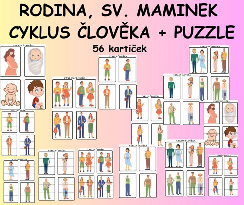 Výukový materiál vícebarevný RODINA, SV. MATEK - Životní cyklus člověka ...