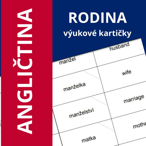 Černý Rodina - anglické výukové kartičky / od Elob | Fler.cz