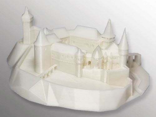 Slonová kost MINI Model hradu Corvin vytvořený 3D tiskem / od SiZe ...