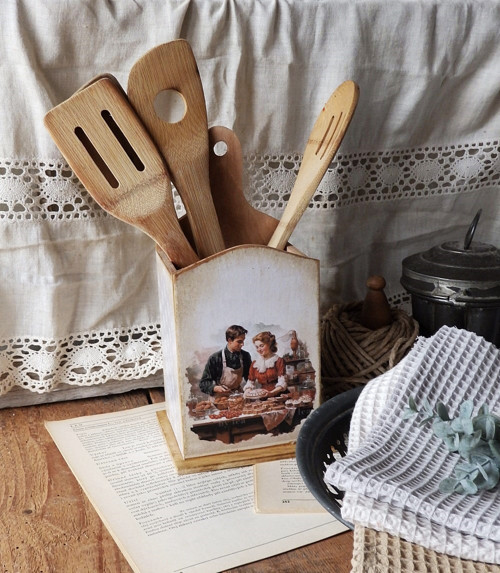 Hnědá Zásobník na cokoli třeba na vařečky / od Andin | Fler.cz