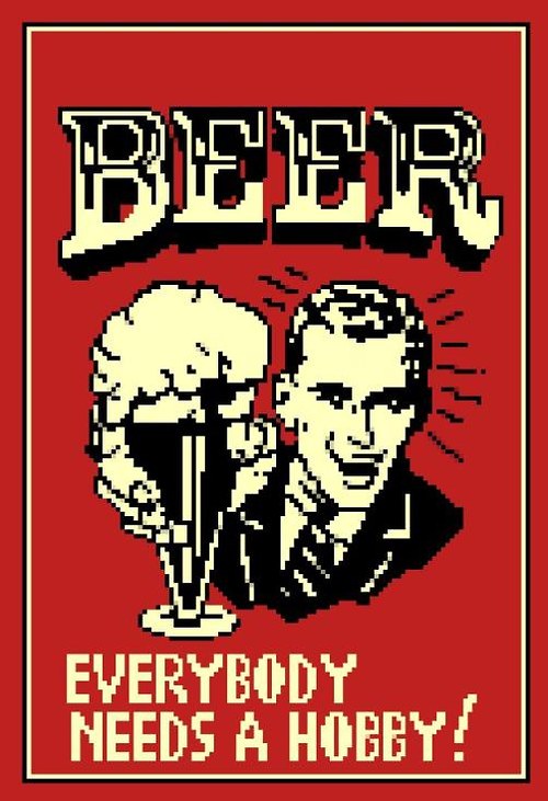 Předloha na vyšívání - Retro reklama BEER / od micka.k2 | Fler.cz