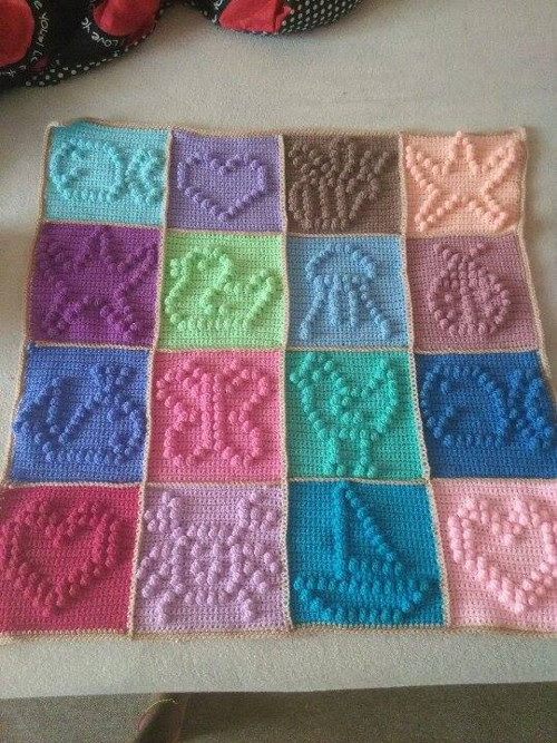 Háčkovaná deka s obrázky / od Srdíčko-háčkované výrobky | Fler.cz