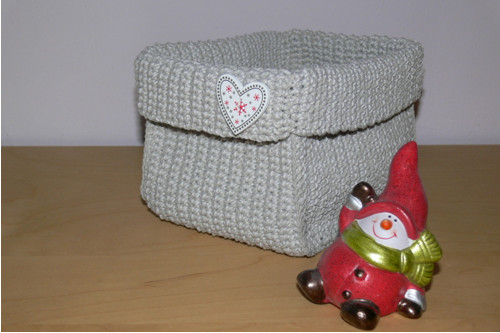 Háčkovaný košík šedý / od dvorka.pk | Fler.cz