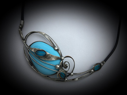 Náhrdelník dámský Modré z nebe / od AteliérH | Fler.cz