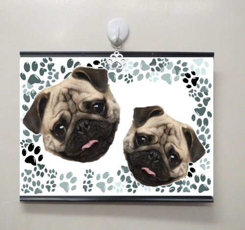 MOPS LÁTKOVÝ OBRÁZEK NA ZEĎ / od Shop-Jolanka | Fler.cz