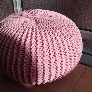 Puff velký starorůžový /průměr 56cm, výška 32cm/ / od D-atelier | Fler.cz