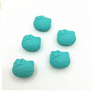 Korálky bílé Silikoná HELLO KITTY 25mm (1ks) - turquoise / od ...