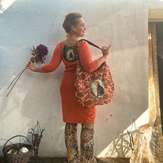 Dámská meruňková "Lady Fox", vintage taška/ kabela / od theresicka ...