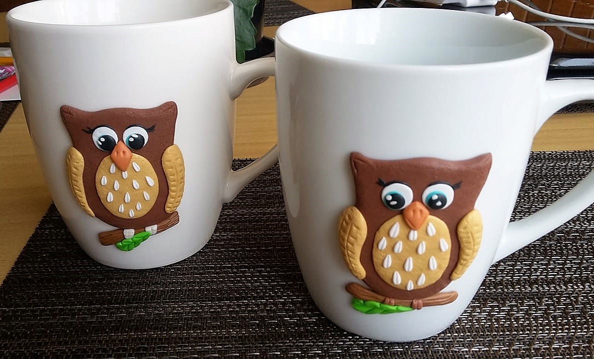 Příbor bílý Hrnek se sovičkou / od annett | Fler.cz