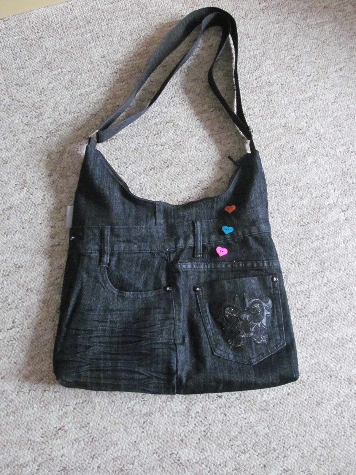 Černá Riflová taška s uzávěrem3 / od U Ludinky | Fler.cz