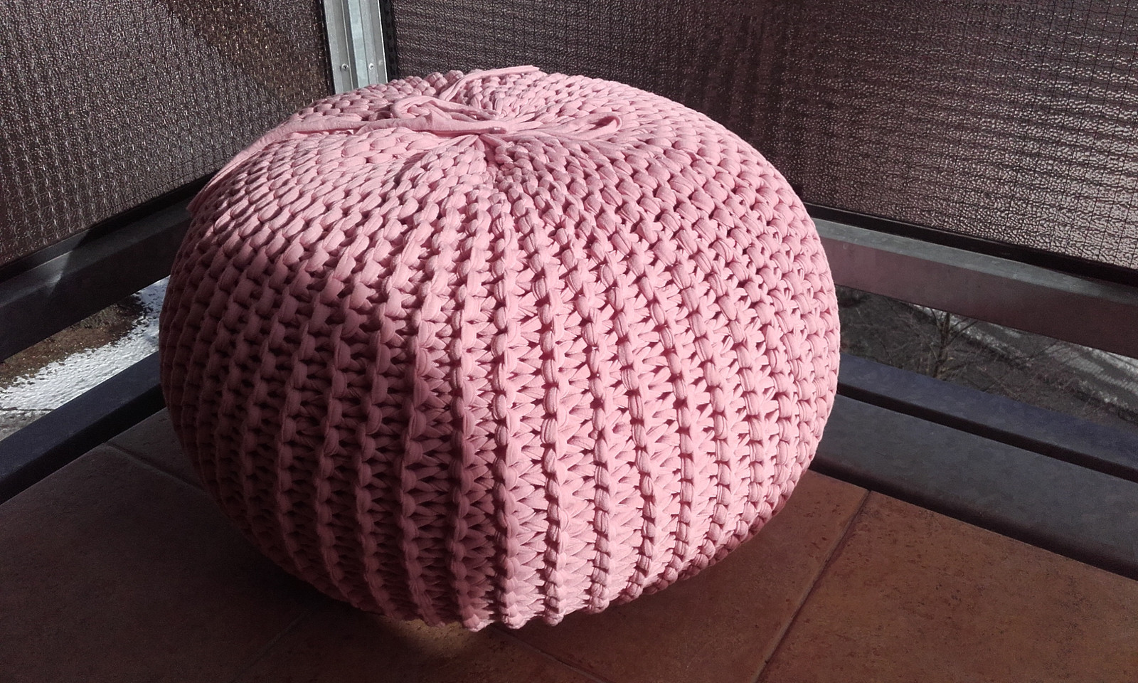 Puff velký starorůžový /průměr 56cm, výška 32cm/ / od D-atelier | Fler.cz