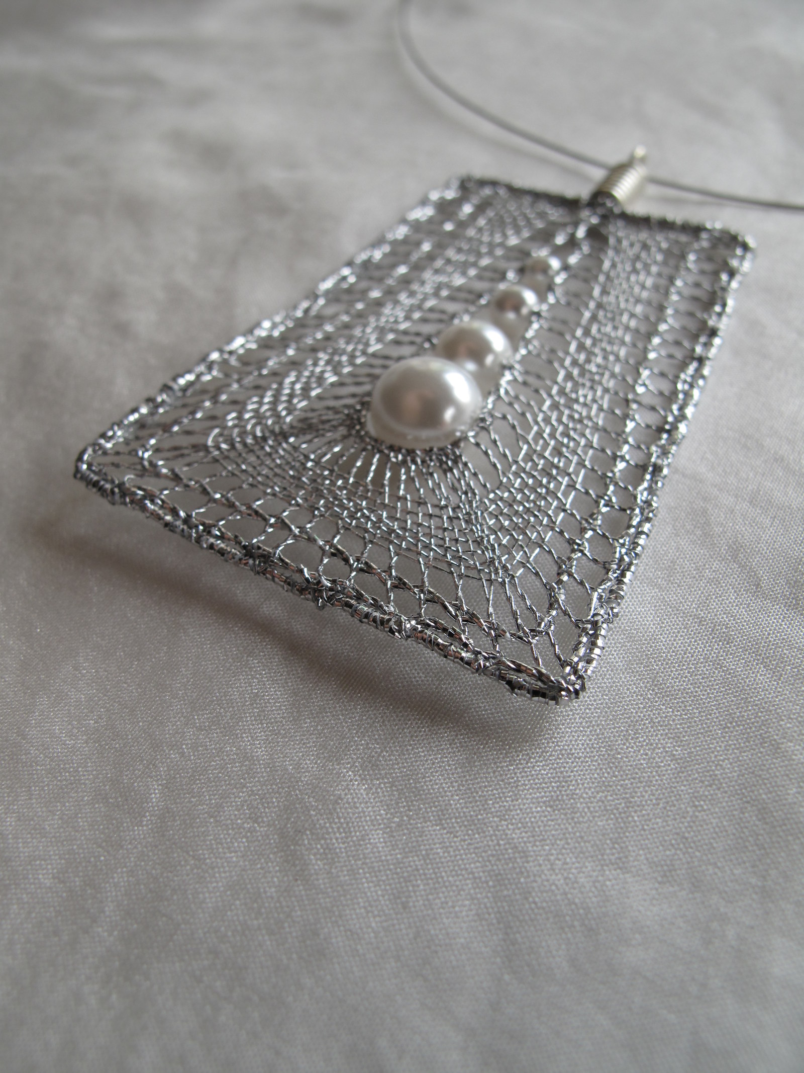 Přívěsek dámský Stříbrný obdélník / od Romana Kdýrová | Fler.cz