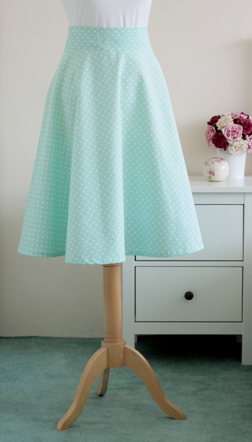 Sukně dámská bílá Mentolka...sukýnka / od petite femme | Fler.cz